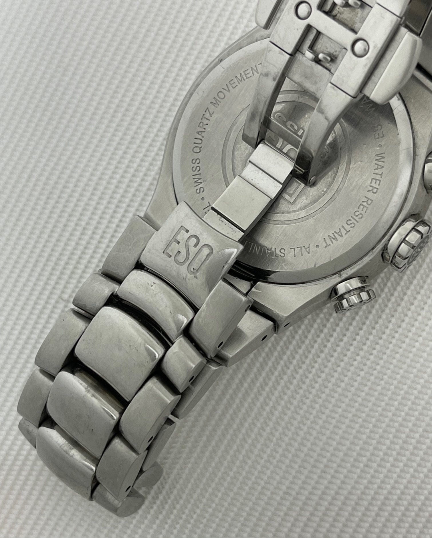 ESQ by Movado Chronograph Calendar Date Stainless Steel Curve - Etsy