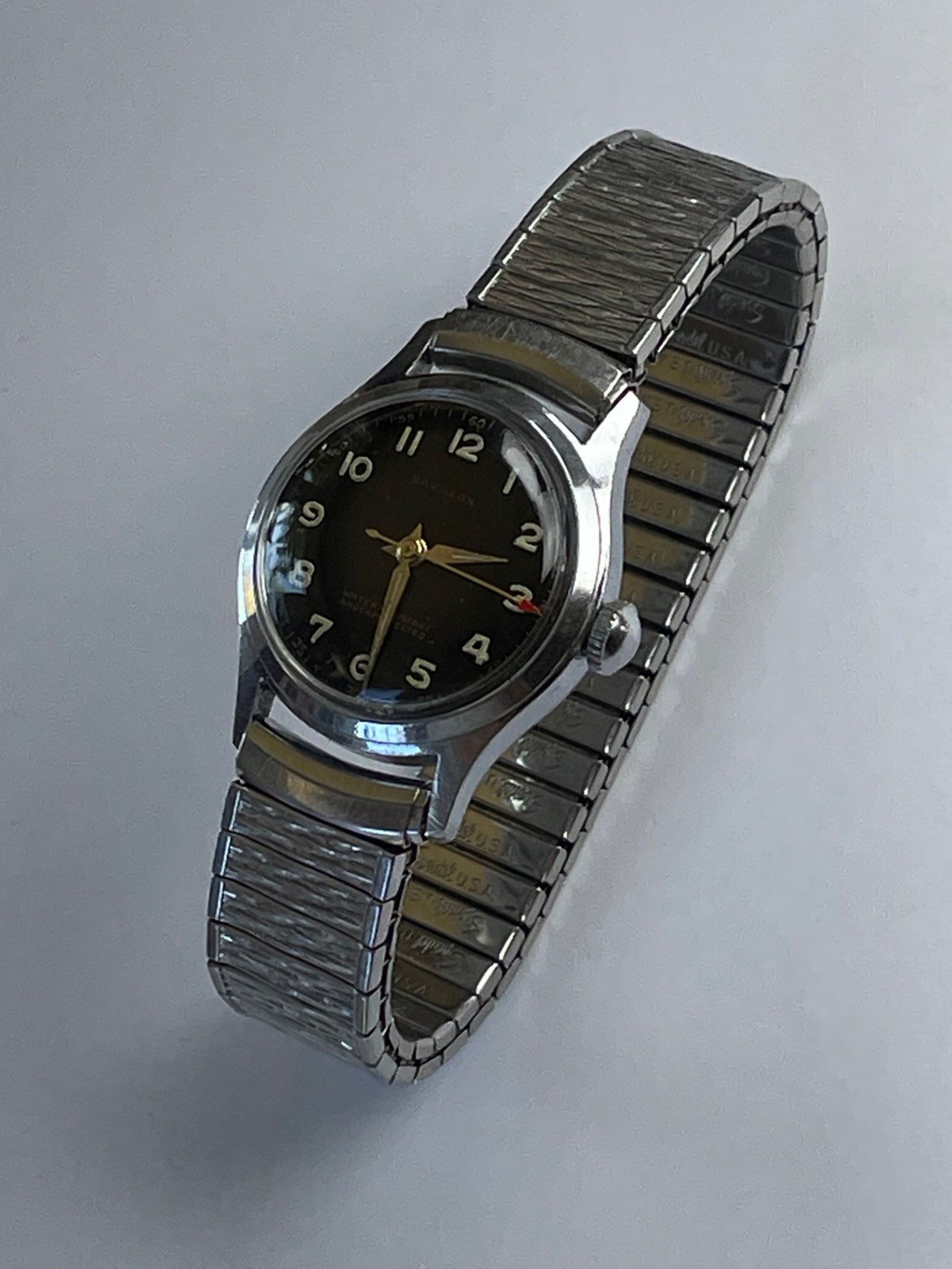 Enicar Savillon Military Pilot Aviation Doctors WWII Stainless Steel ...