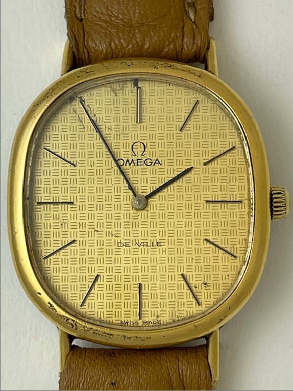 Omega De Ville Gold Capped Textured Dial Ref.111.0133 Cal.625 Dress ...