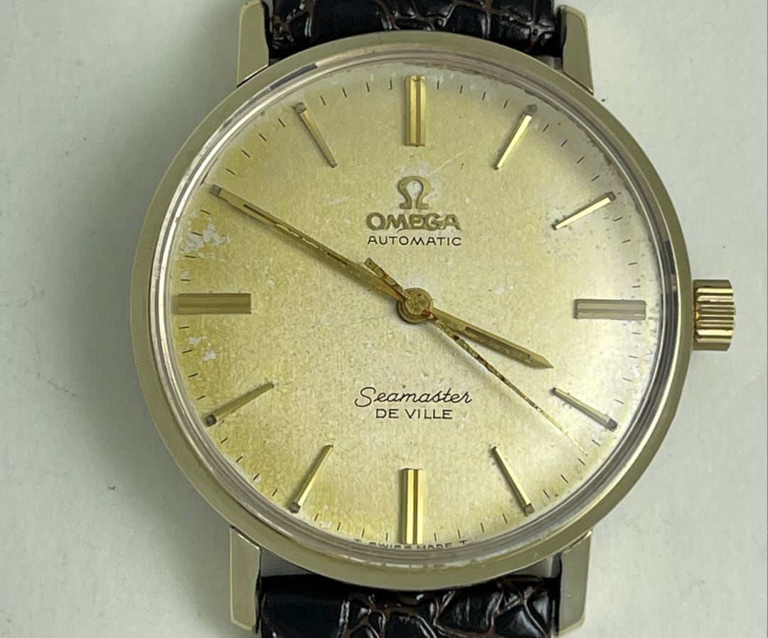 Omega Seamaster Deville Automatic Gold/capped Stainless Steel Tropical Dial Vintage Ref.166.020 ...
