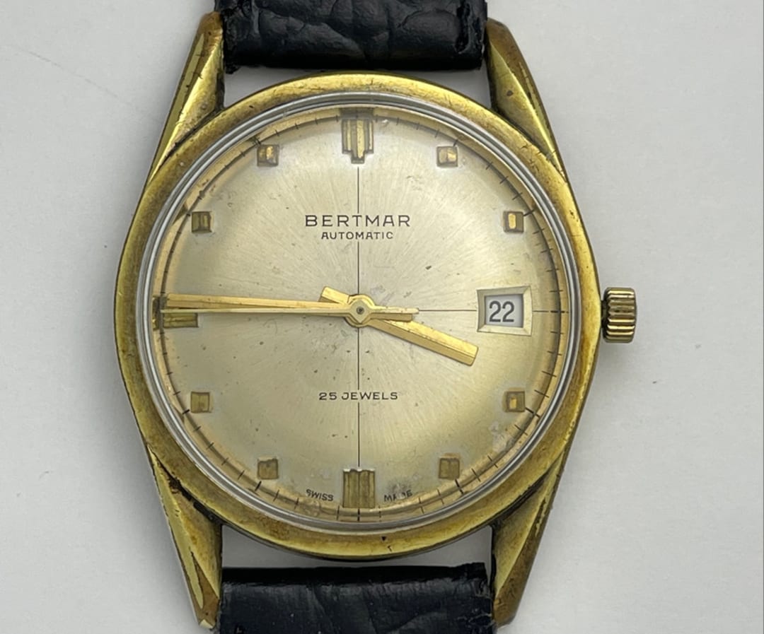 Bertmar Automatic Calendar Date Gold Capped Screw Down Case Back ...
