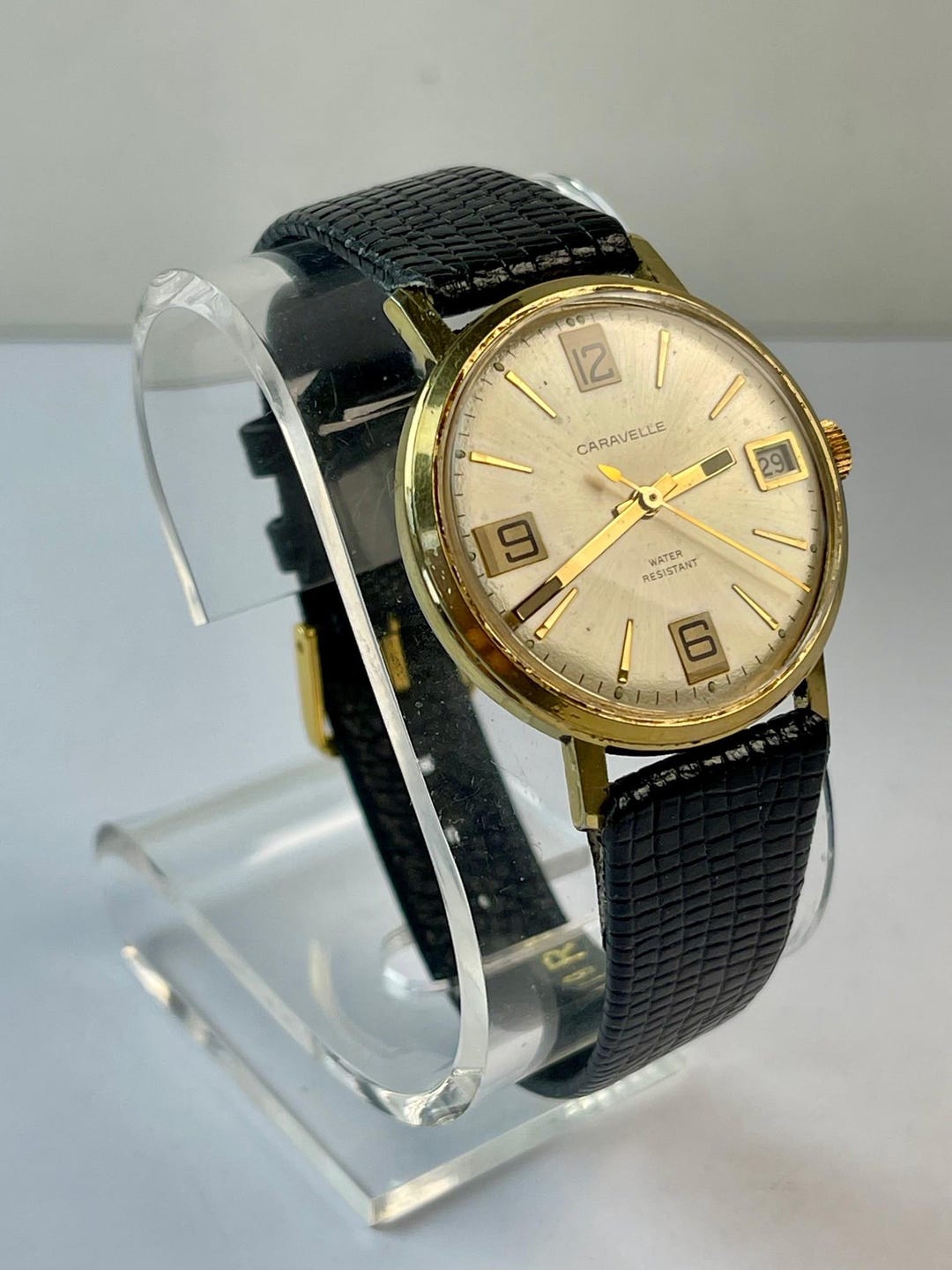 Caravelle by Bulova Classic Dress Calendar Date Two Tone Dial Vintage ...
