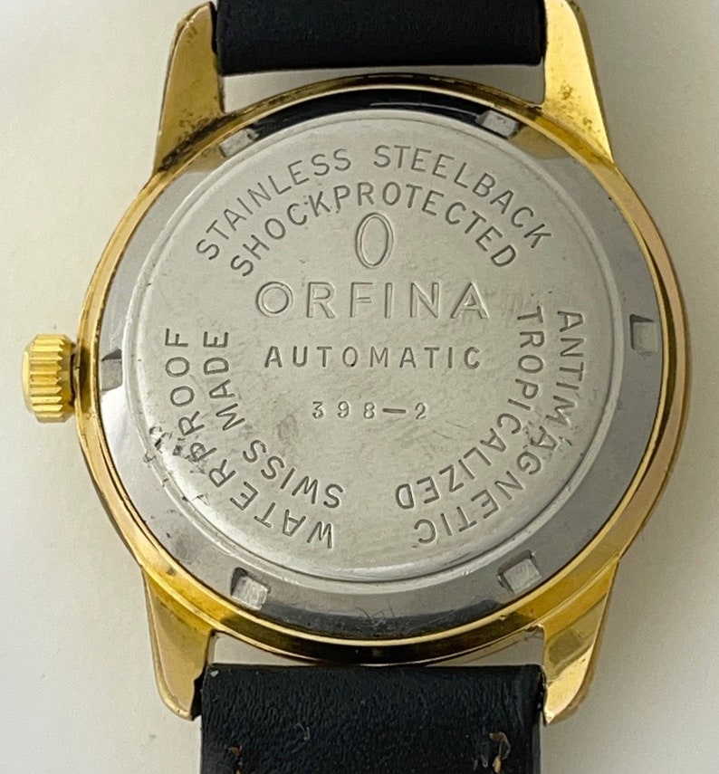 Orfina De Luxe Calendar Red Date Automatic Tropicalized Gold Capped ...
