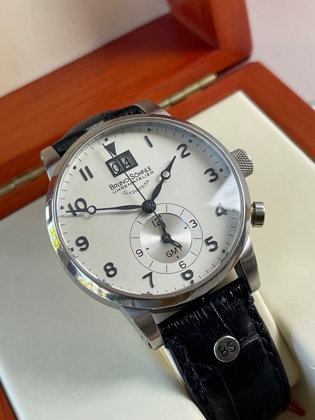 Bruno Söhnle Glashütte GMT Calendar Date Stainless Steel White Dial ...