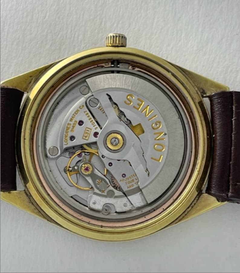 Longines ULTRA-CHRON Automatic Gold Capped Ref.8302-6 Cal.431 Adjusted 4 Positions Date Screw ...