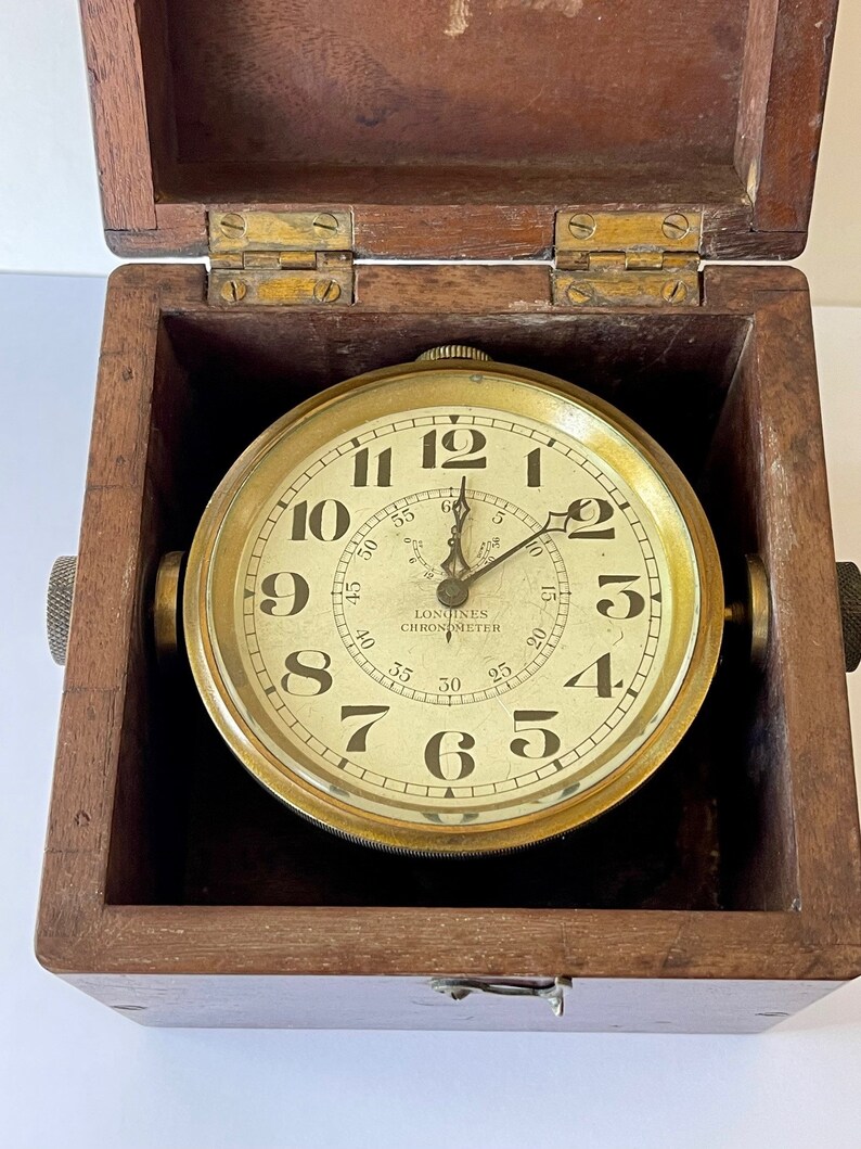 Longines WWII US Navy Maritime Ship Deck Chronometer Power Reserve ...