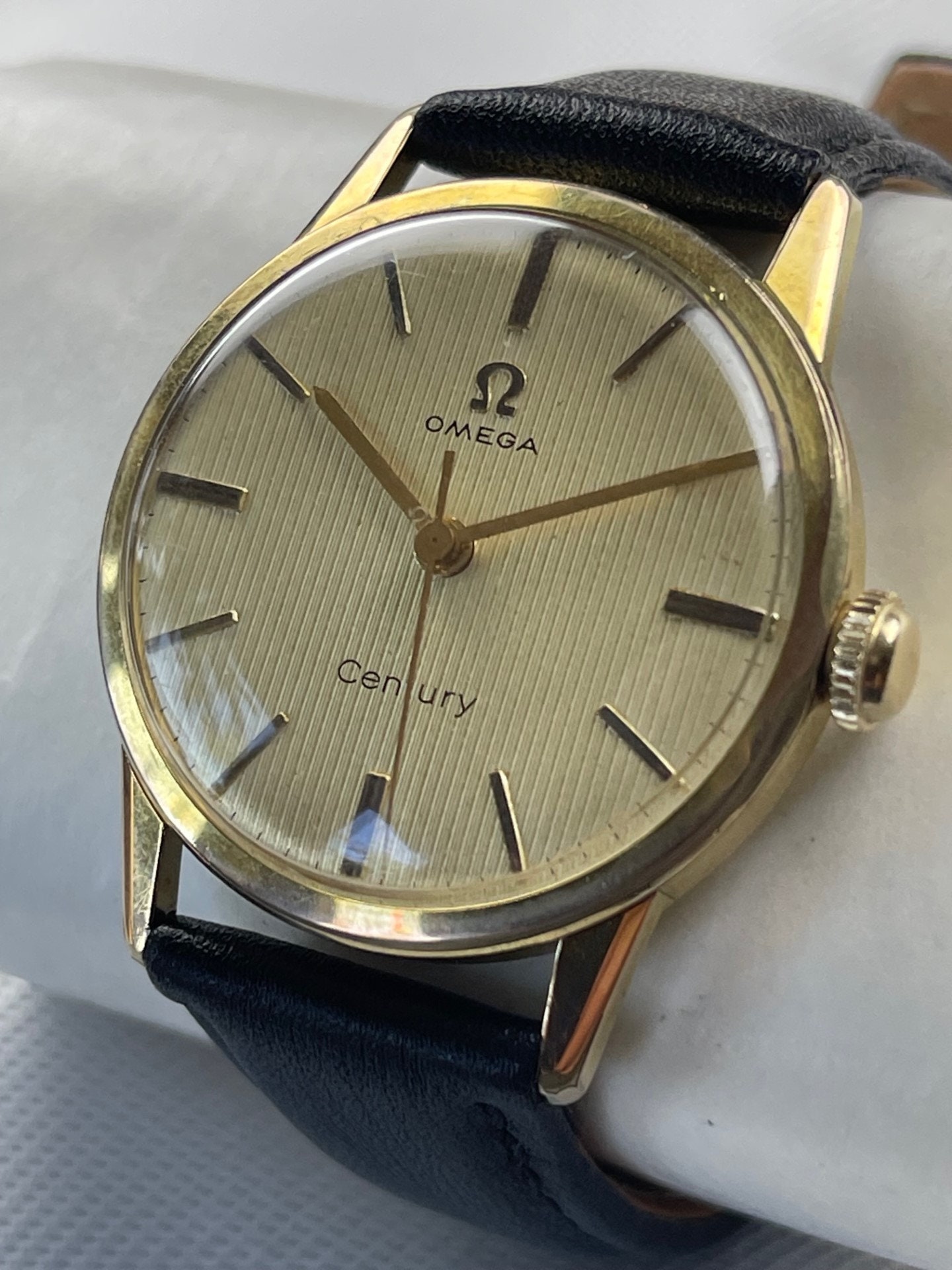 Omega Century Gold Capped Textured Dial Cal.285 - Etsy