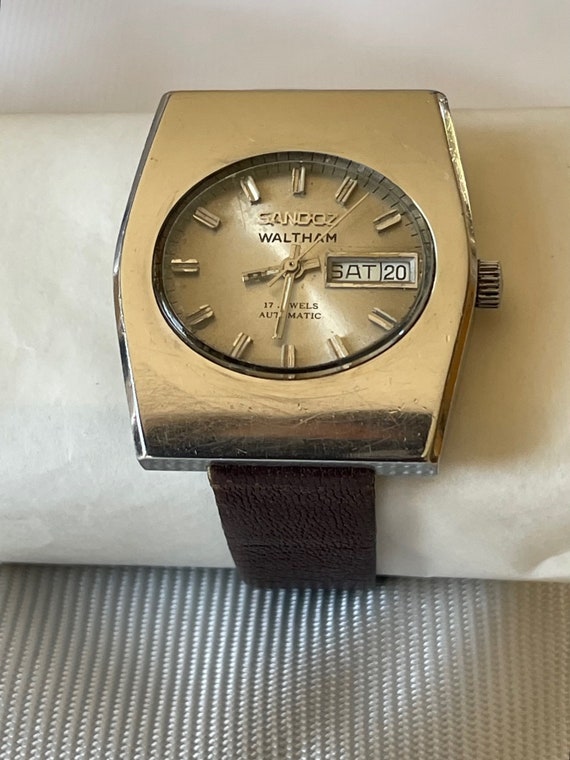 Waltham Sandoz Automatic Quick Set Calendar Day/Date … - Gem
