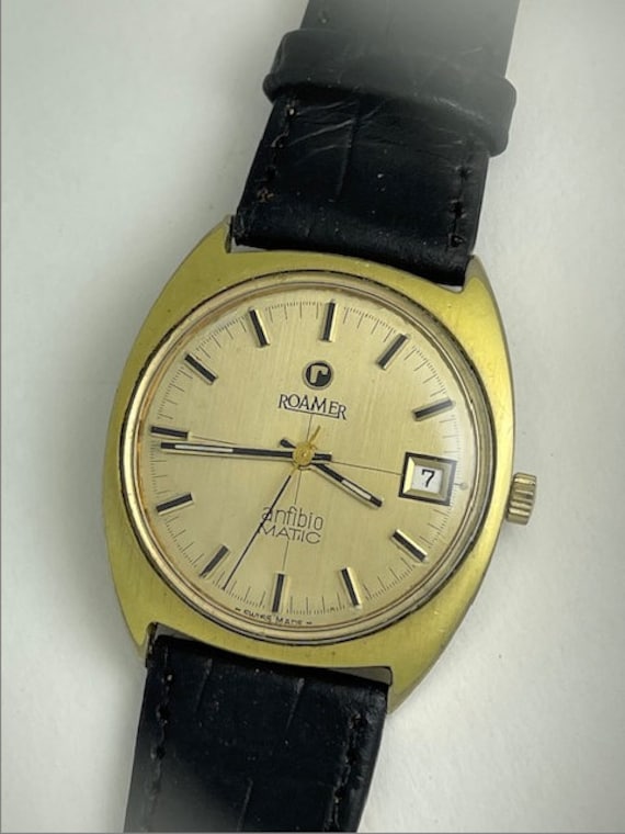 Roamer Anfibio Matic Automatic Calendar Date Gold Cap… - Gem