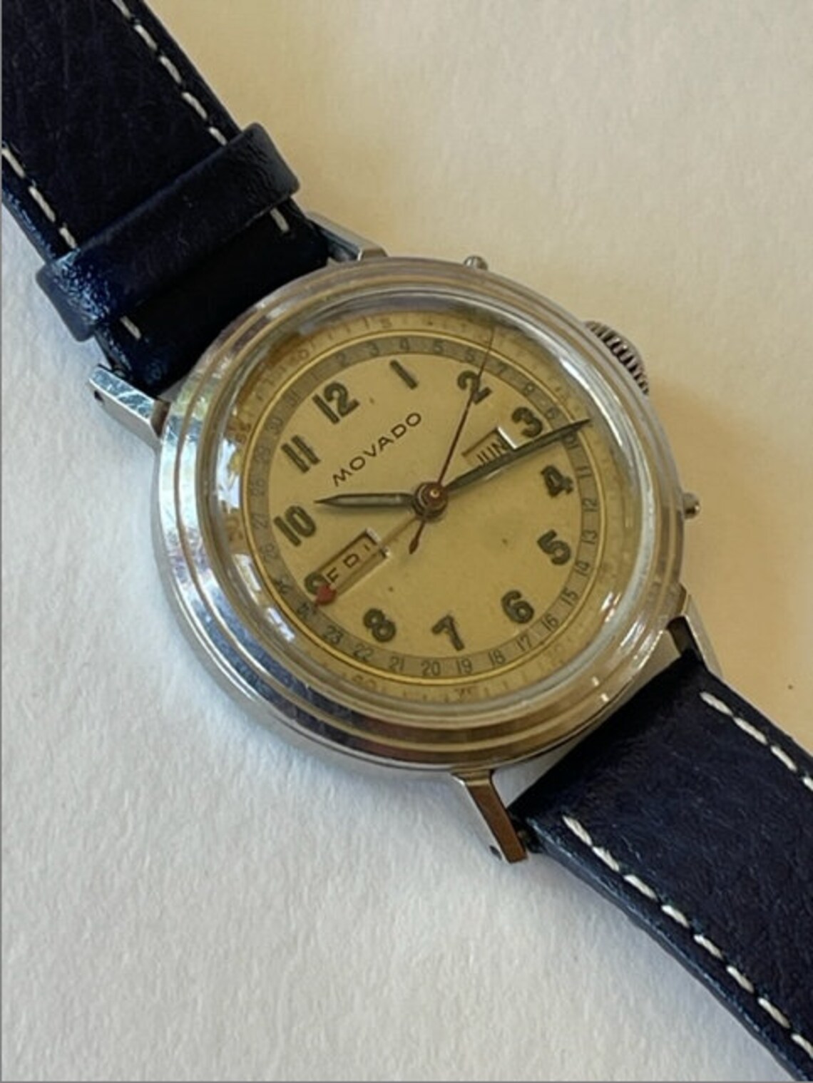 Movado Calendograph Triple Calendar Cal..475 Screw Down Case Back Two ...