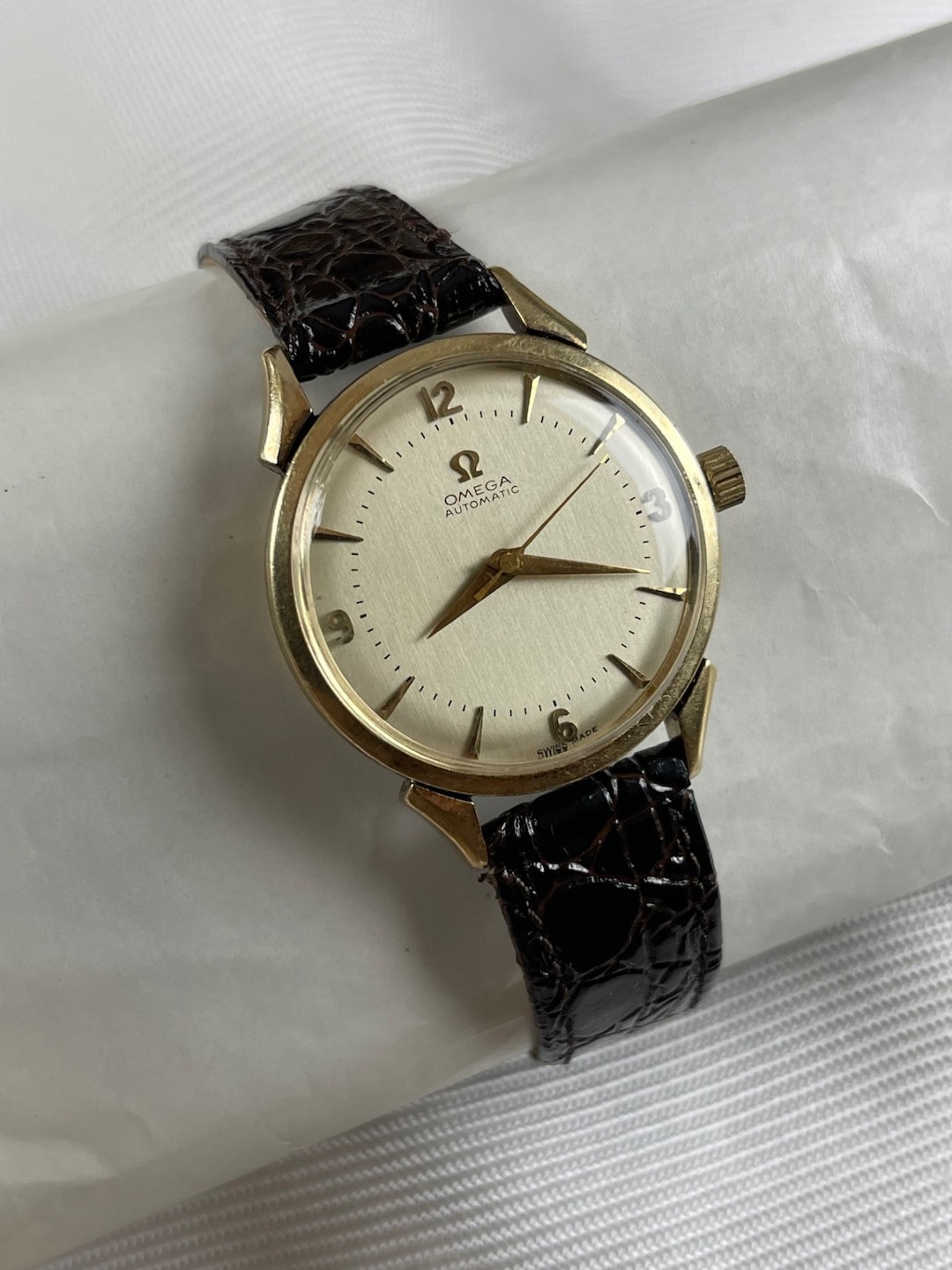 Omega Solid 14K 585gold Automatic Cal.500 Ref.g6518 Dress - Etsy