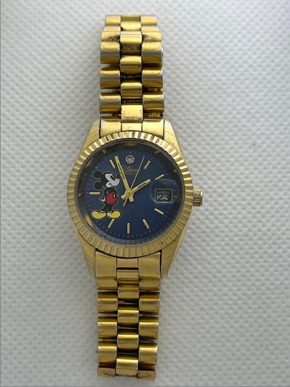 Disney Time Works Mickey Mouse Calendar Date Ladies G… - Gem