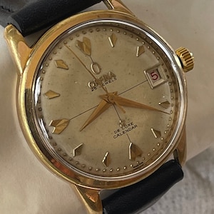 Orfina De Luxe Calendar Red Date Automatic Tropicalized Gold Capped ...