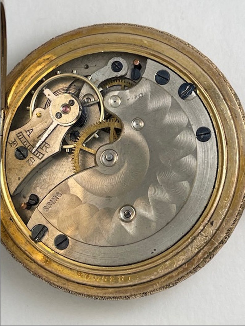 Corona Chronometer Railroad Gold Capped White Porcelain Dial Hunting ...
