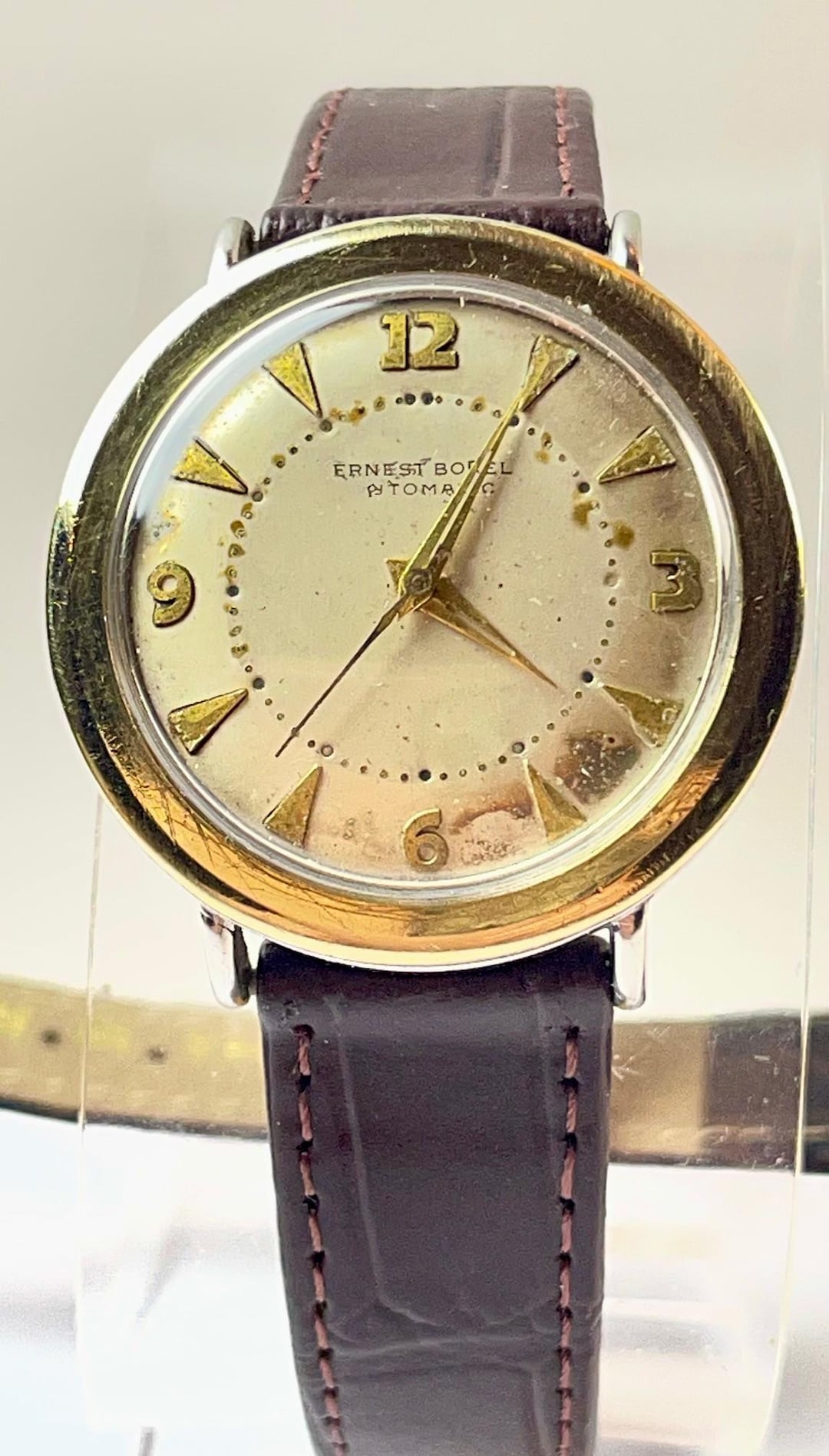 Ernest Borel Solid 14K(585) Gold Bezel Automatic Two-tone Case Two Tone ...