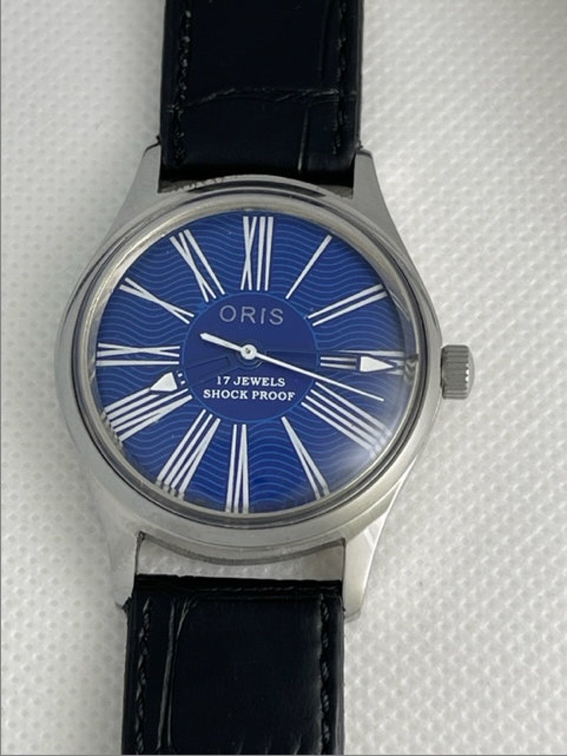 Oris Classic Dress Blue Dial Screw Down Case Back Stainless - Etsy