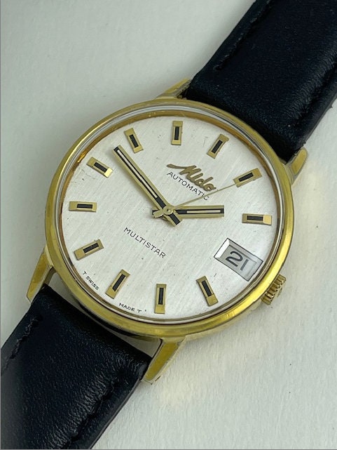 Mido Multistar Automatic Calendar Date Gold Capped Vintage Swiss Made ...