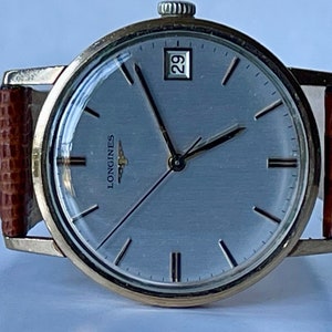 Longines Solid 9K375 Gold DS&S Baume Case Cal.6952 Calendar Date ...