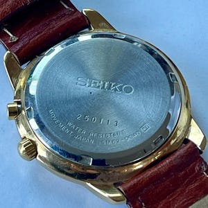 Seiko Kinetic Indicator Quick Set Calendar Gold Capped Two Tone ...