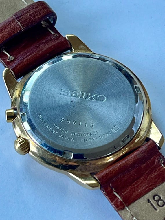 Seiko Kinetic Indicator Quick Set Calendar Gold Cappe… - Gem