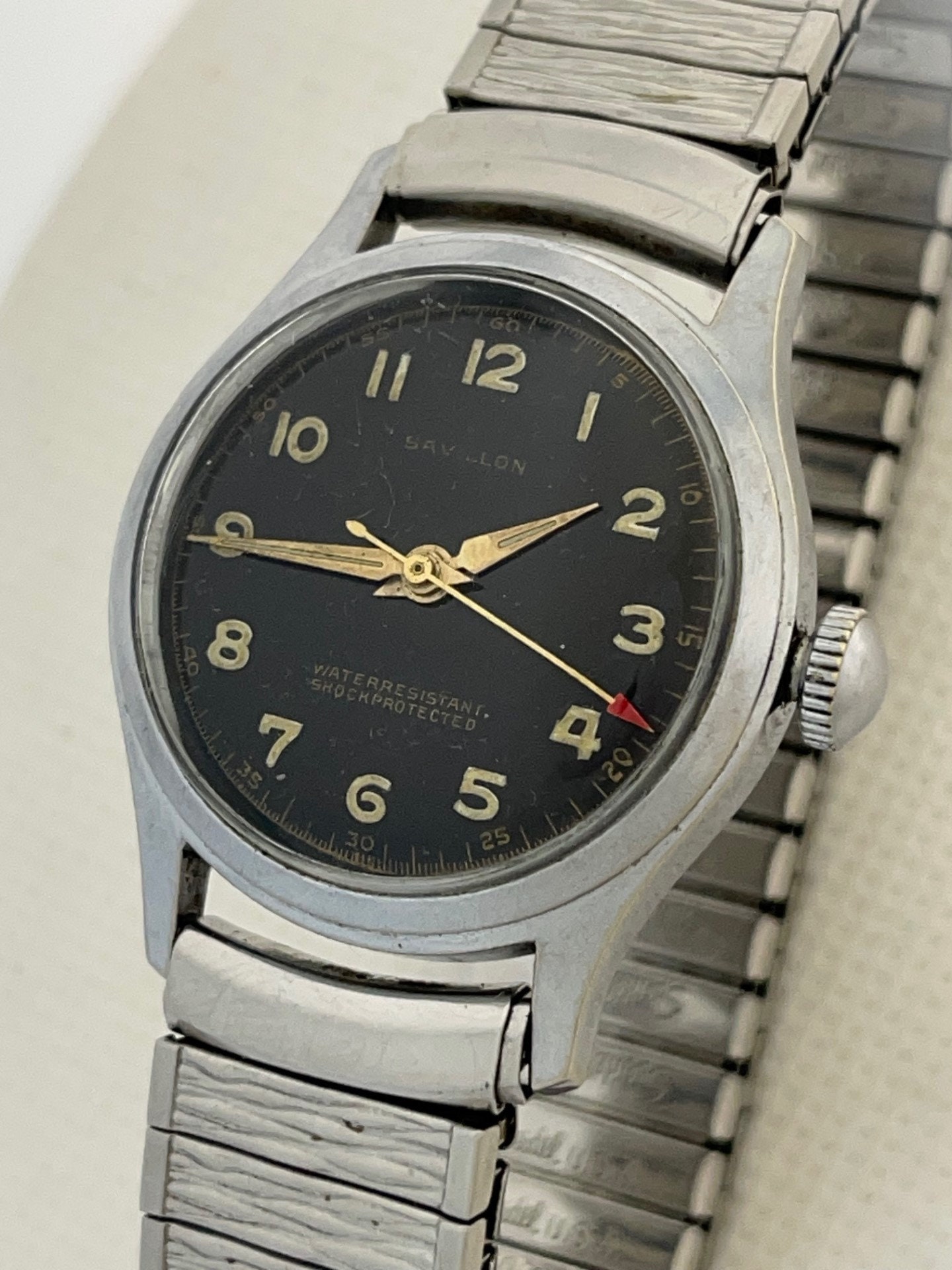 Savillon Military Pilot Aviation WWII 1945 Stainless Steel Screw Down ...