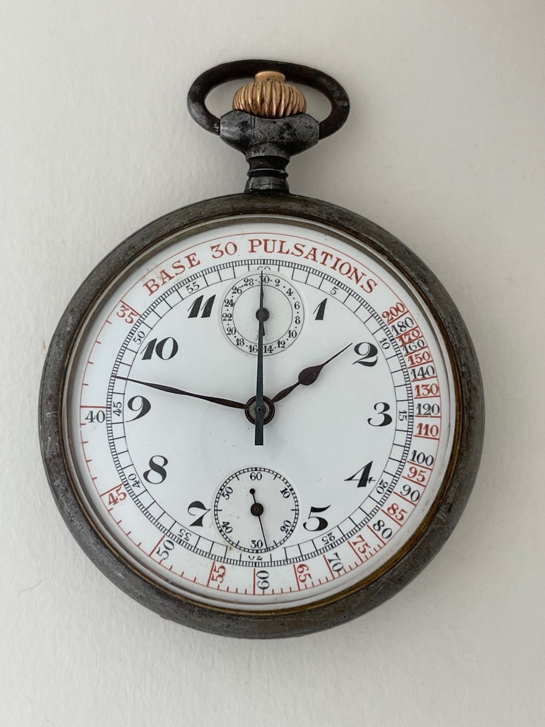 Anonymous Chronograph Pulsations Doctors Pocket Watch Gun Metal ...