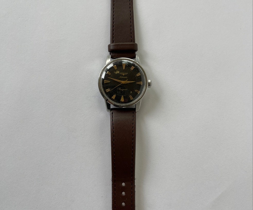 Longines Conquest Automatic Cal.19as Black Dial Screw Down Case Back ...