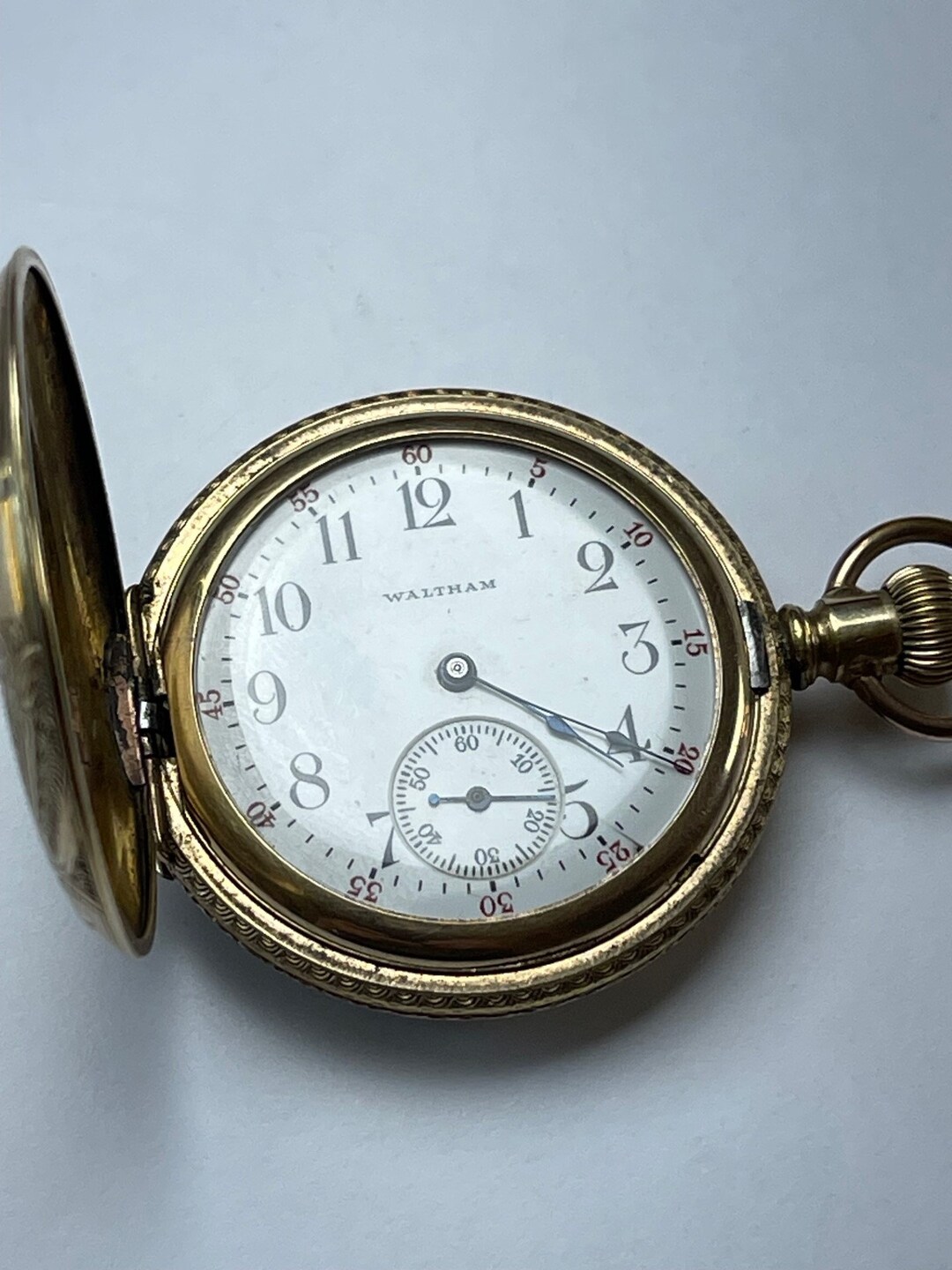 Waltham Railroad Military Doctors 14K Puritan Gold Hunter Case ...