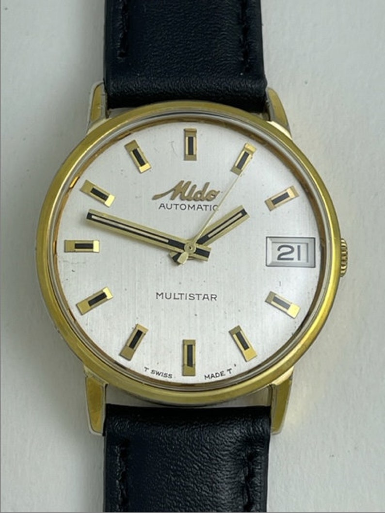 Mido Multistar Automatic Calendar Date Gold Capped Vintage Swiss Made ...