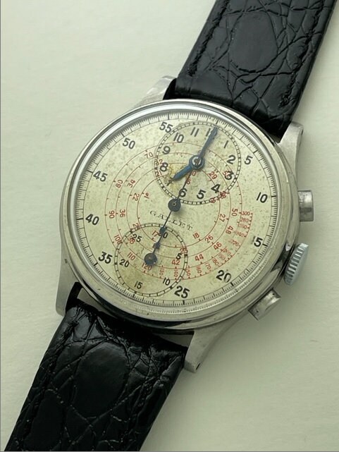 Gallet Multichron Regulator Chronograph Officers Military Artillery ...