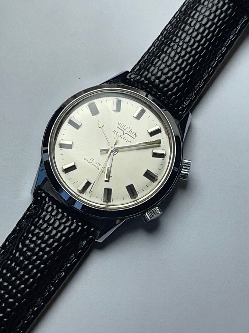 Vulcain Shockprotected Alarm Wrist Watch Stainless Steel Screw Down ...