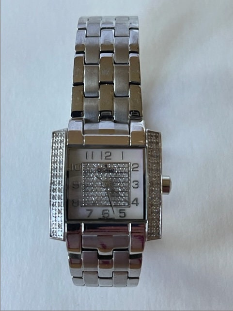 Croton Ladies Square Genuine Diamonds Dial/bracelet Quartz Stainless ...