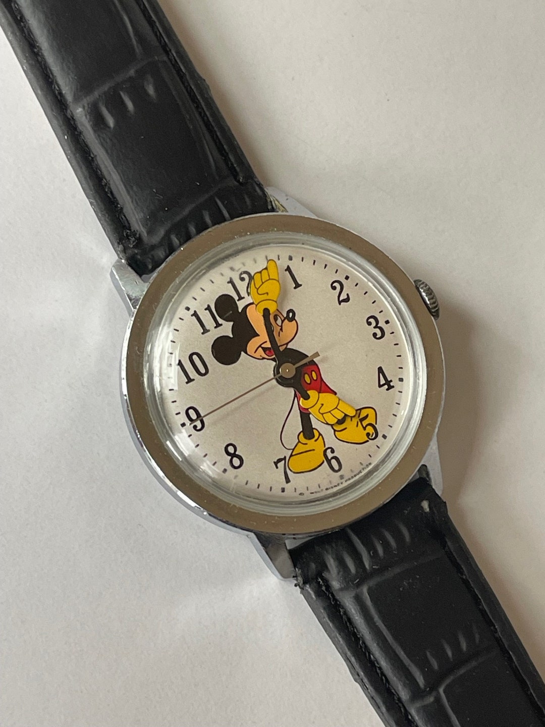 Timex Walt Disney Productions Mickey Mouse Stainless Steel Vintage 1974 ...