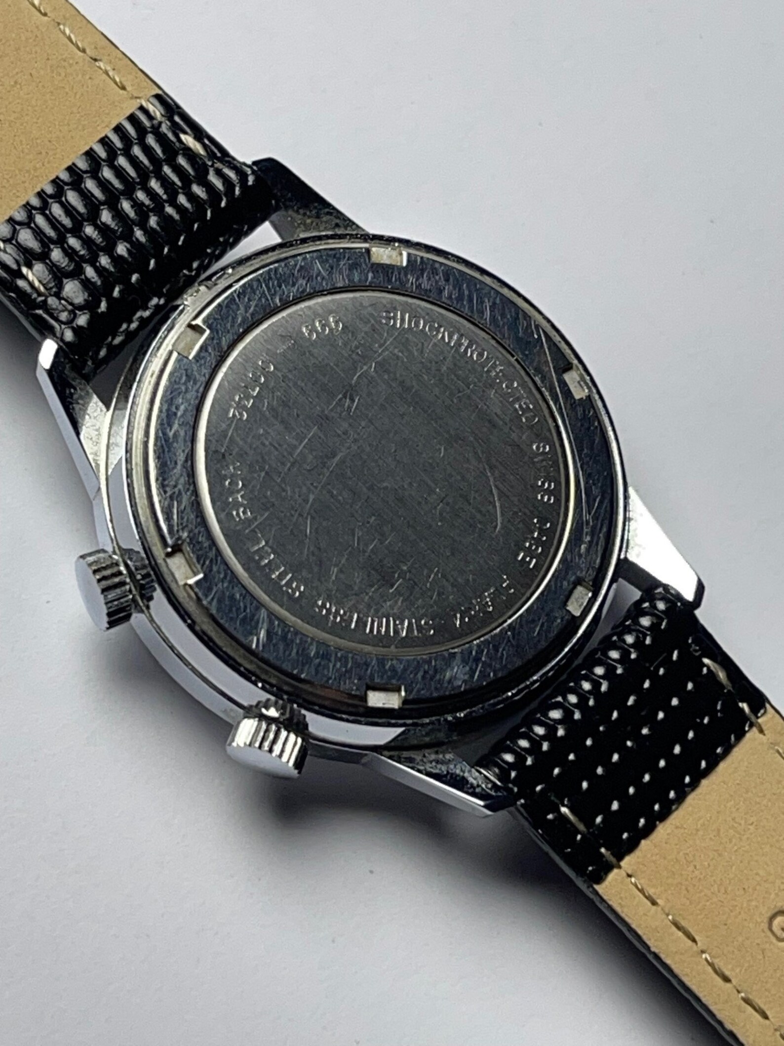 Vulcain Shockprotected Alarm Wrist Watch Stainless Steel Screw Down ...