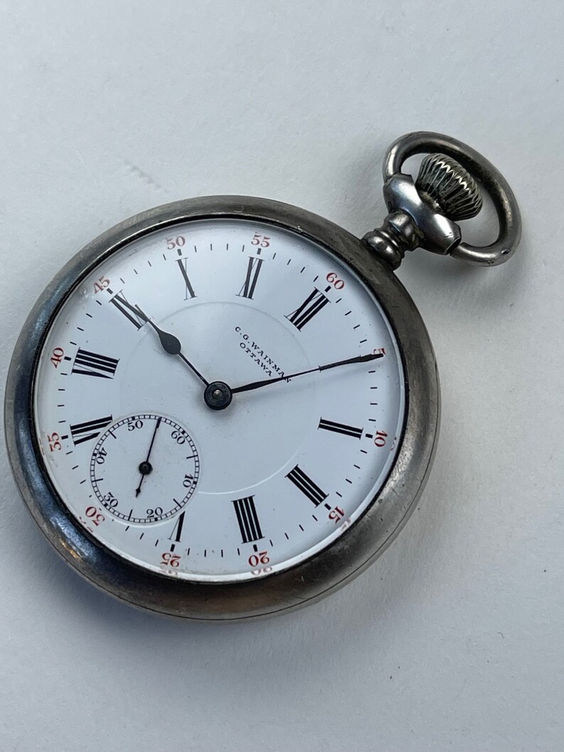 Omega Sterling Silver Two Level White Porcelain Dial Made by Omega to ...