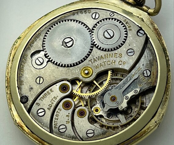 Tavannes Art Deco GF Pocket Watch Chronometer 3 Adjus… - Gem