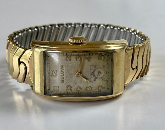 Bulova Driver's Curvex 10K Gold Filled Cal.7AK 21 Jew… - Gem