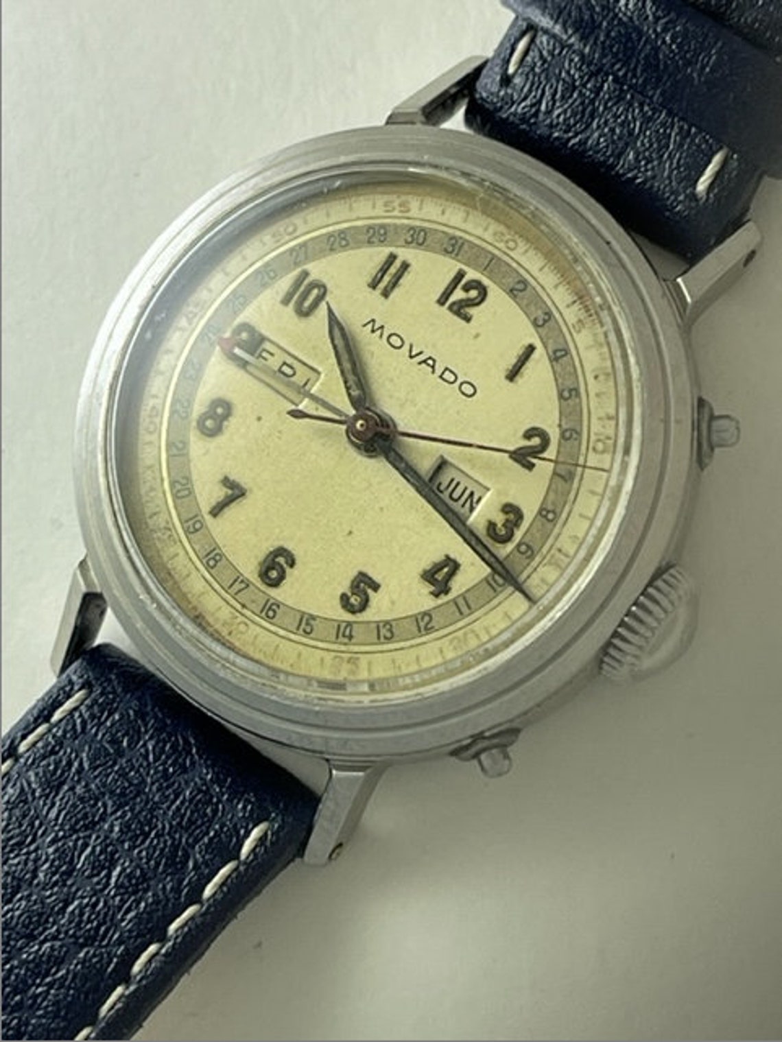 Movado Calendograph Triple Calendar Cal..475 Screw Down Case Back Two ...