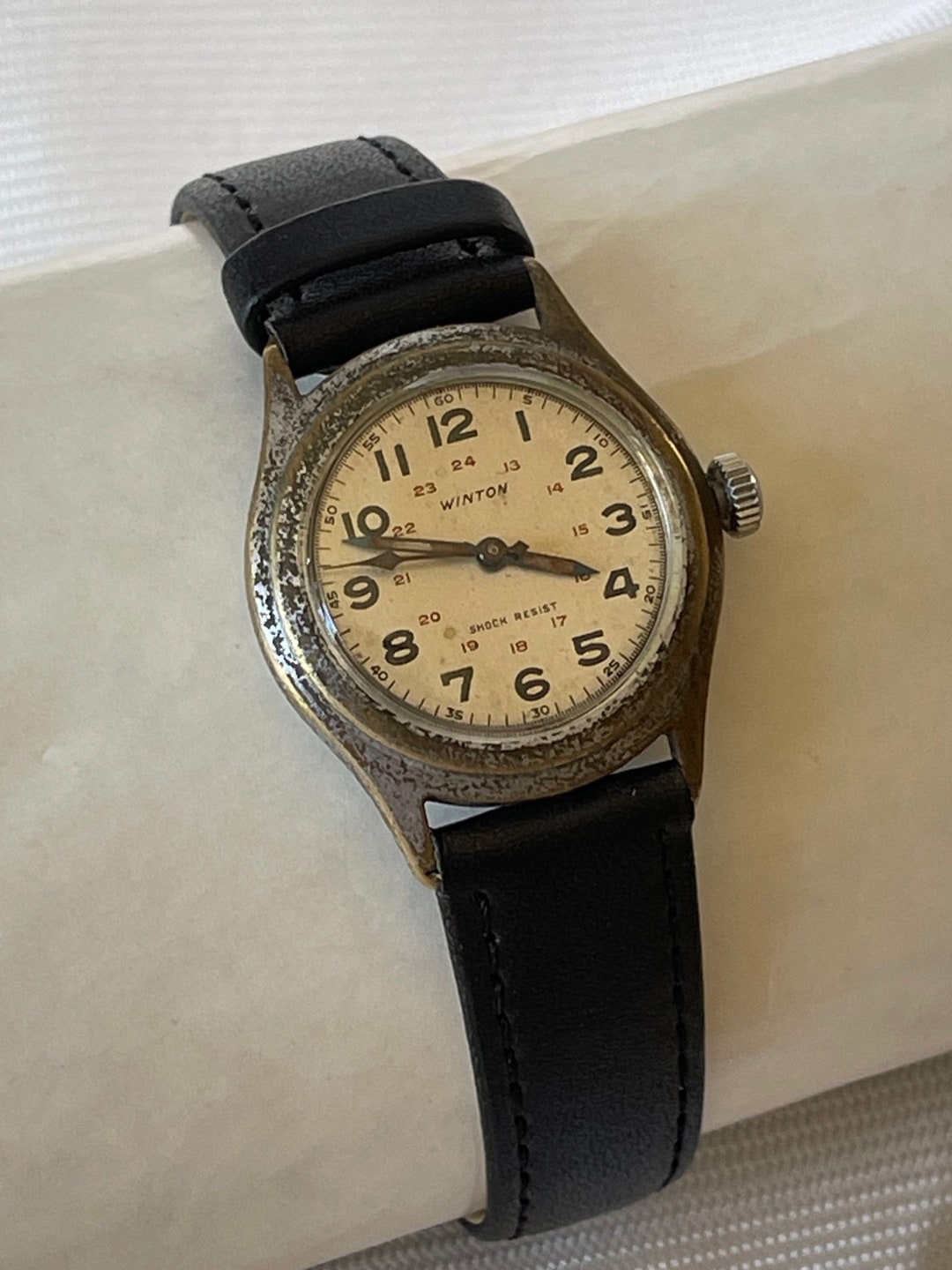 Winton Military Pilot Aviation WWII Screw Down Case I. D. Watch Case Co ...