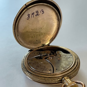 Waltham Railroad Military Doctors 14K Puritan Gold Hunter Case ...