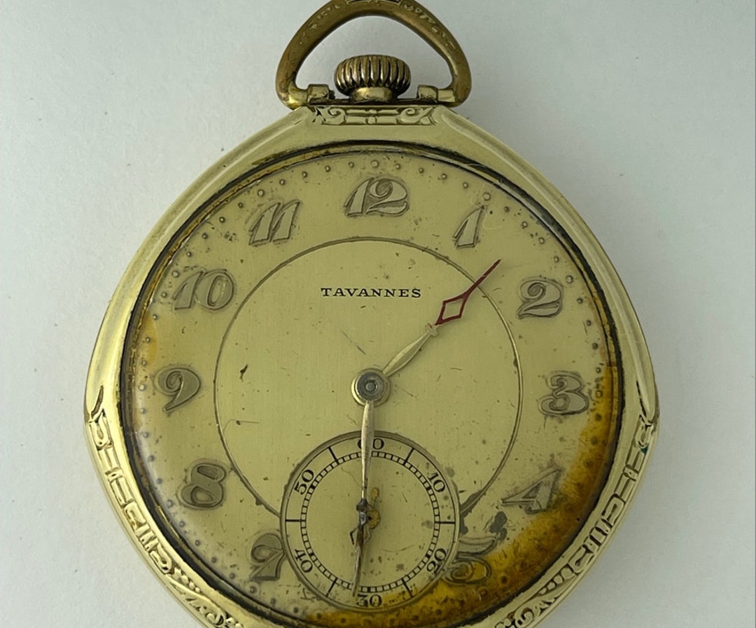 Tavannes Art Deco GF Pocket Watch Chronometer 3 Adjustments 2 Levels ...