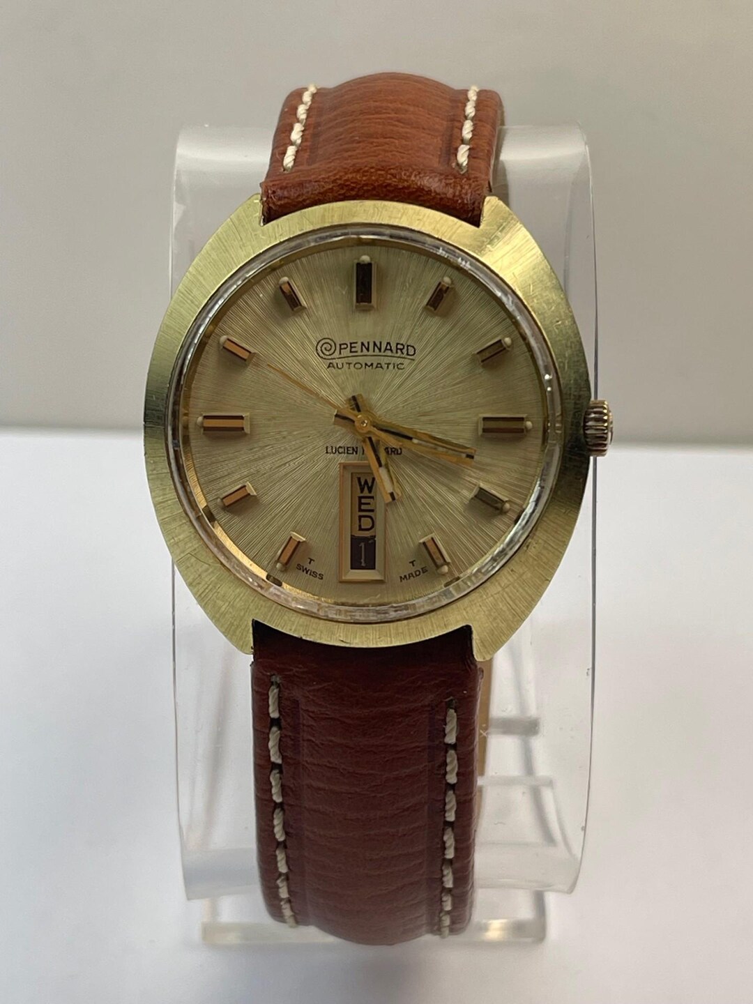 Pennard by Lucien Piccard Automatic Vertical Calendar Date/day Gold ...