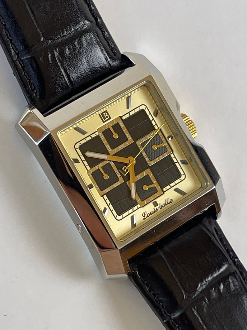 Louis Bolle Automatic Triple Calendar 2tone Textured Dial Display Back ...