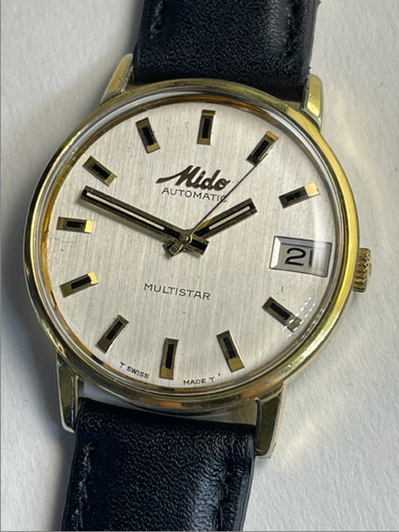 Mido Multistar Automatic Calendar Date Gold Capped Vintage Swiss Made ...