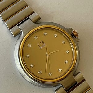 Dunhill Millenium Genuine Diamonds Two Tone Gold/stainless Steel Ref.6 ...