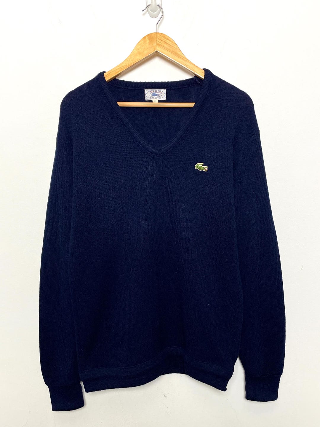 Vintage 1980s Izod Lacoste Alligator Logo Navy Blue Pullover Sweater ...