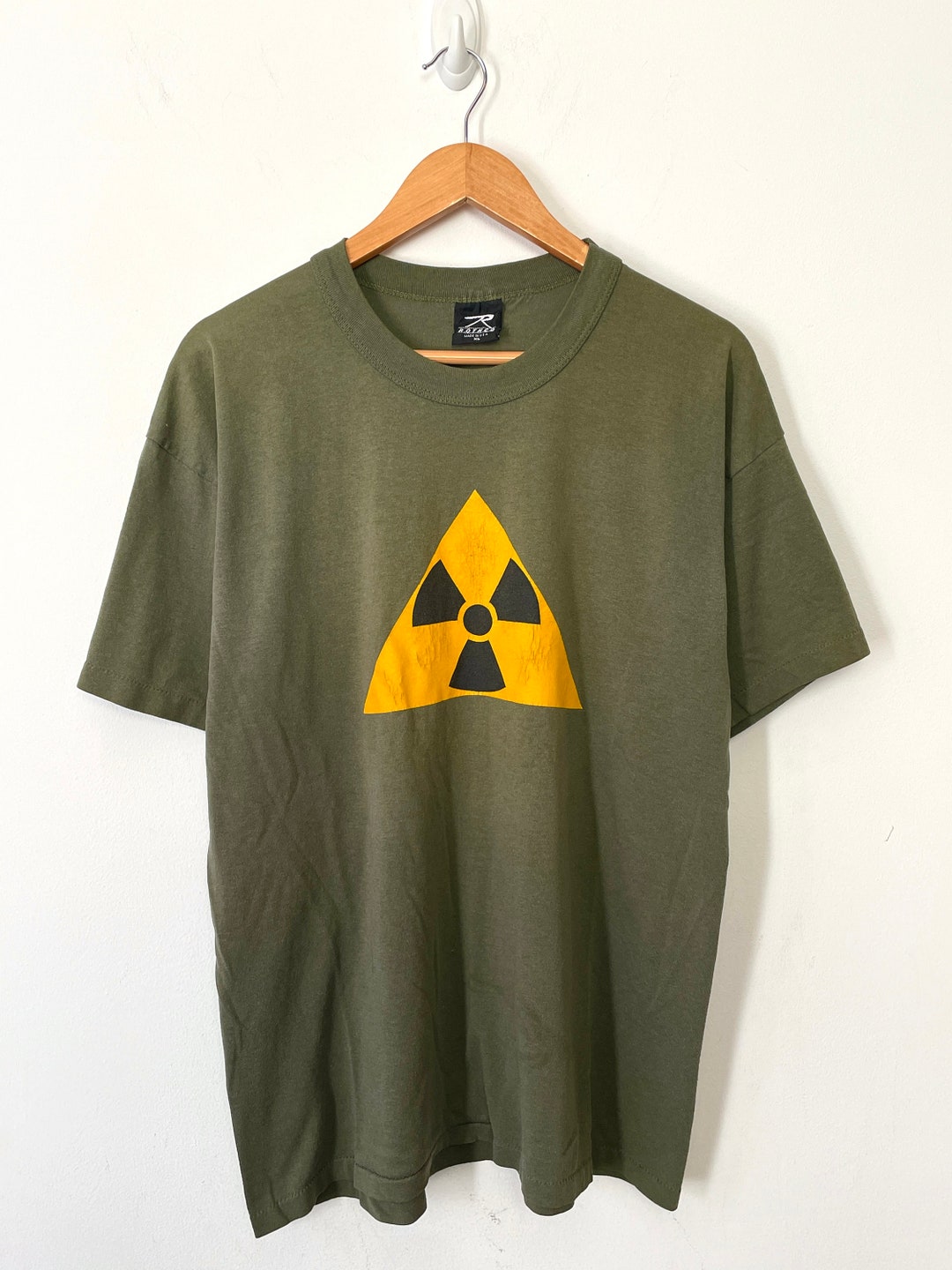 Vintage 1990s Rothco Radioactive Symbol Made in USA Graphic Tee Shirt ...