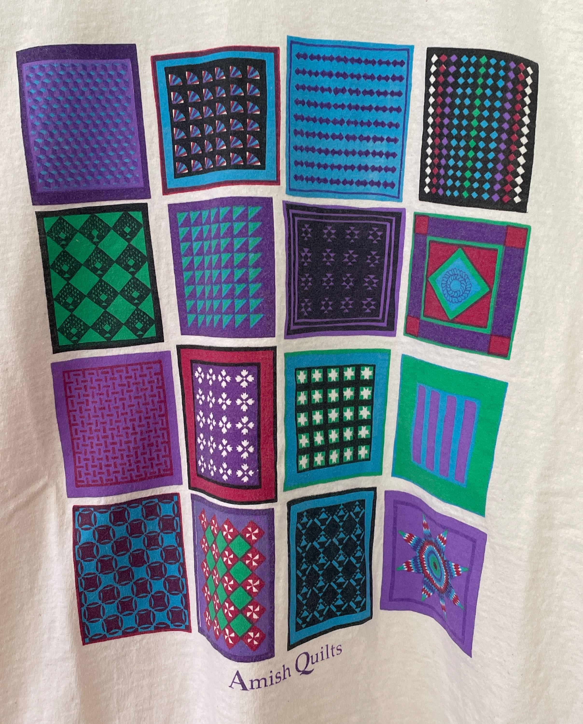 Vintage 1990s Amish Quilts Geometric Art Design Lancaster Pennsylvania ...