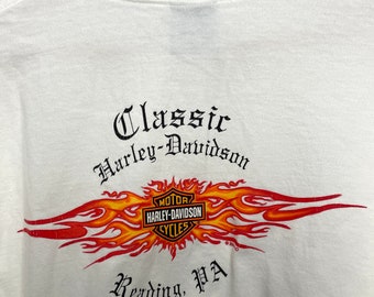 2000s Harley Davidson Y2K Motorcycle Flame Ace Graphic Long 2000s Harley Davidson Y2K Motorcycle Flame Ace Graphic Long