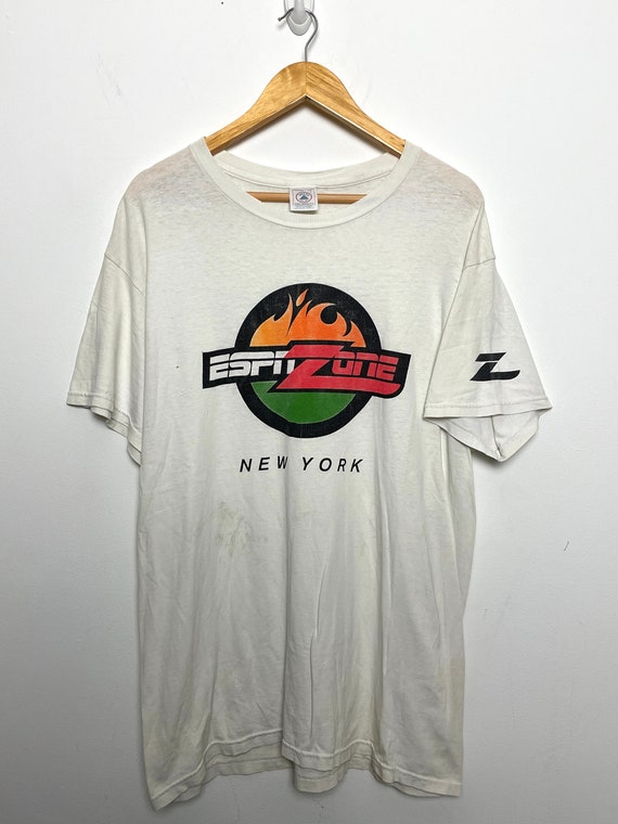 Vintage 1990s ESPN Zone New York Spell Out Flame Grap… - Gem